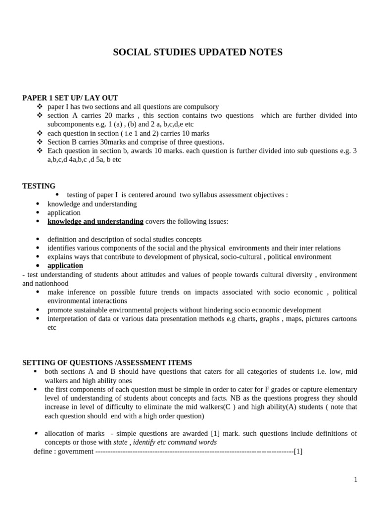 Social Studies Notes - Sebeso 2022 | PDF | Birth Control | Family Planning