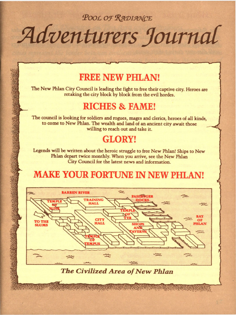 PoolOfRadiance AdventurersJournal | PDF