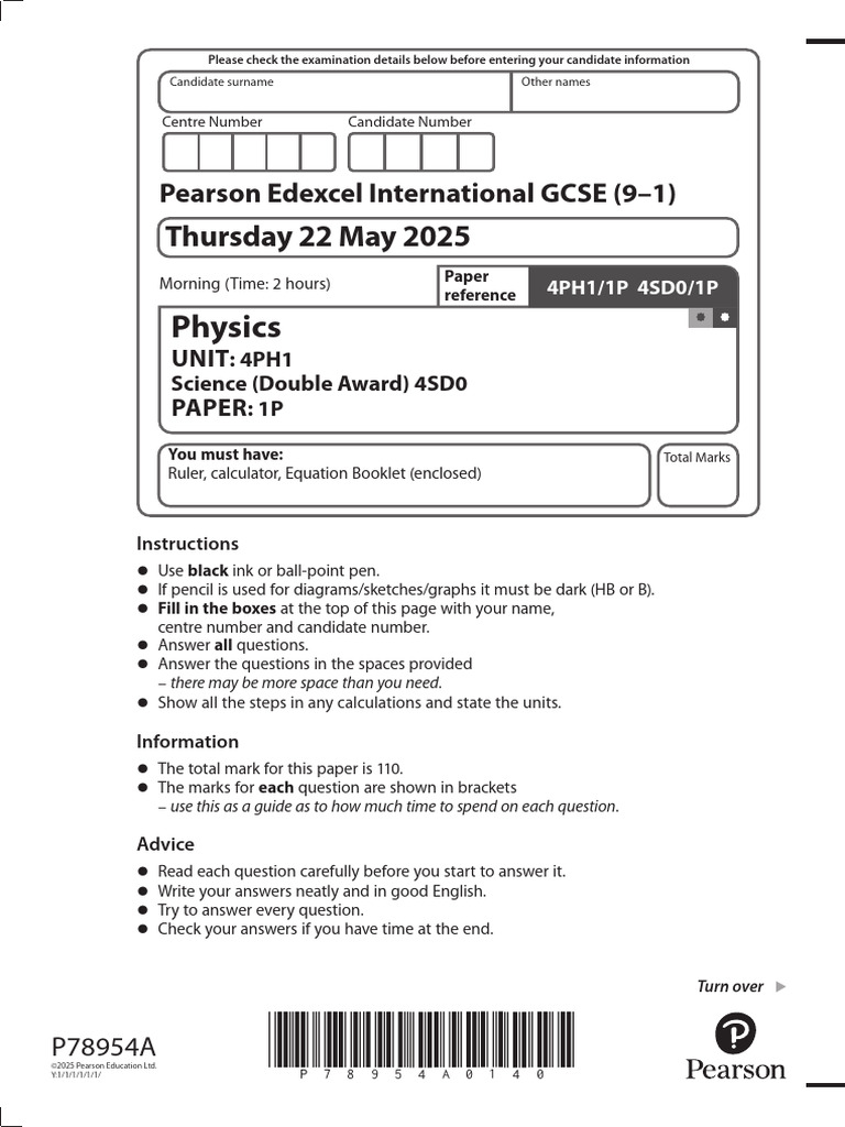 Edexcel Physics Paper 1 June 2025 | PDF | Force | Stars