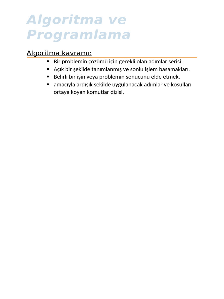 Algoritma Kavramı | PDF