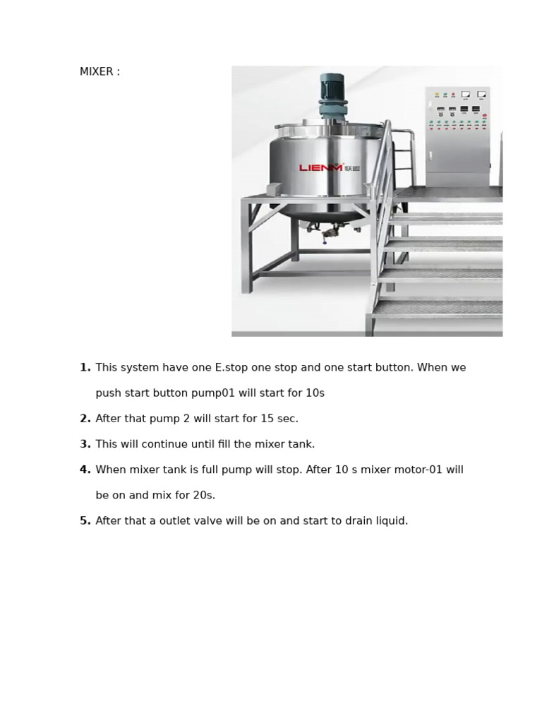 Automated Mixer Control System Guide | PDF