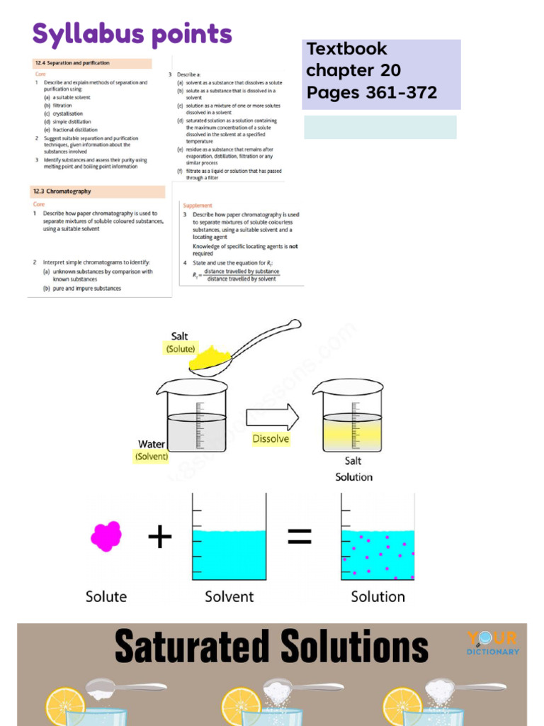 Lesson 4 1 Separation Techniques Notes V2 2 Pdf Distillation
