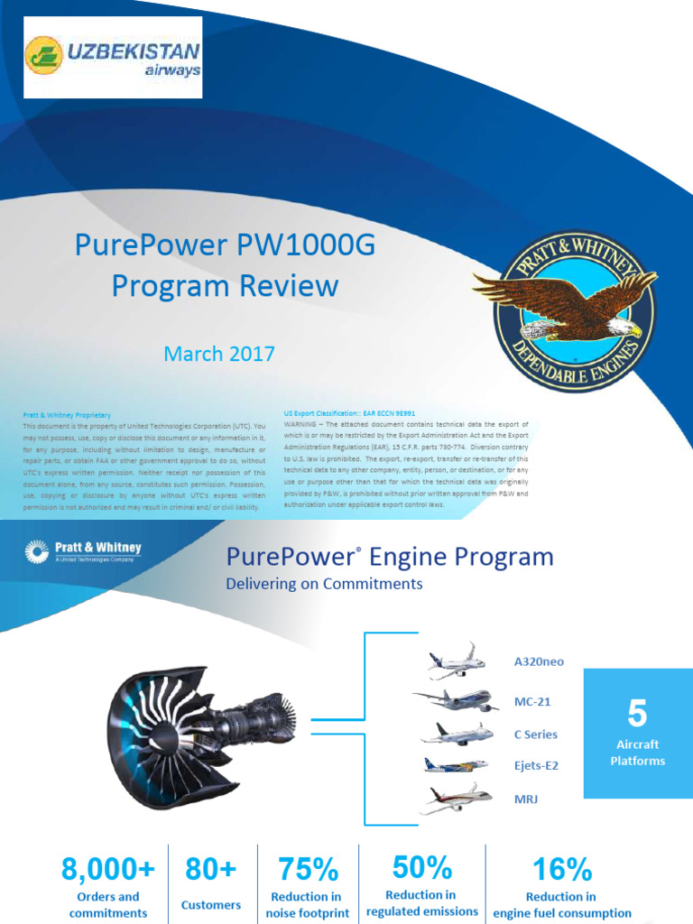 PurePower PW1000G Engine Overview | PDF | Aircraft | Jet Aircraft