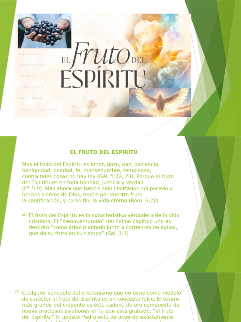 El Fruto Del Espiritu | PDF | Fruto Del Espiritu Santo | Creencia ...