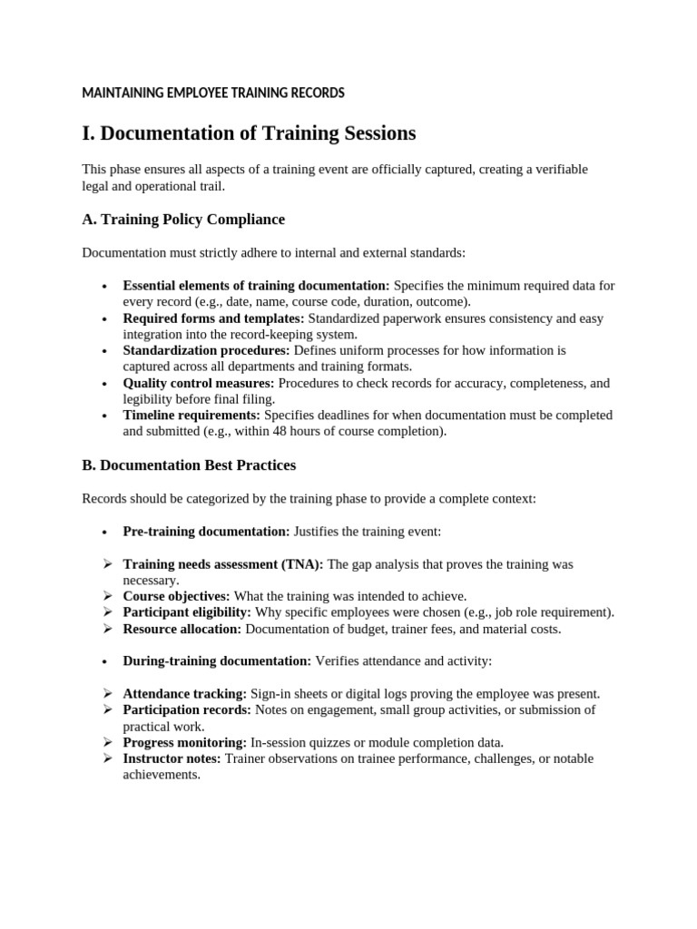 Topic 5 T&D Maintaining Employee Training Records | PDF | Regulatory ...