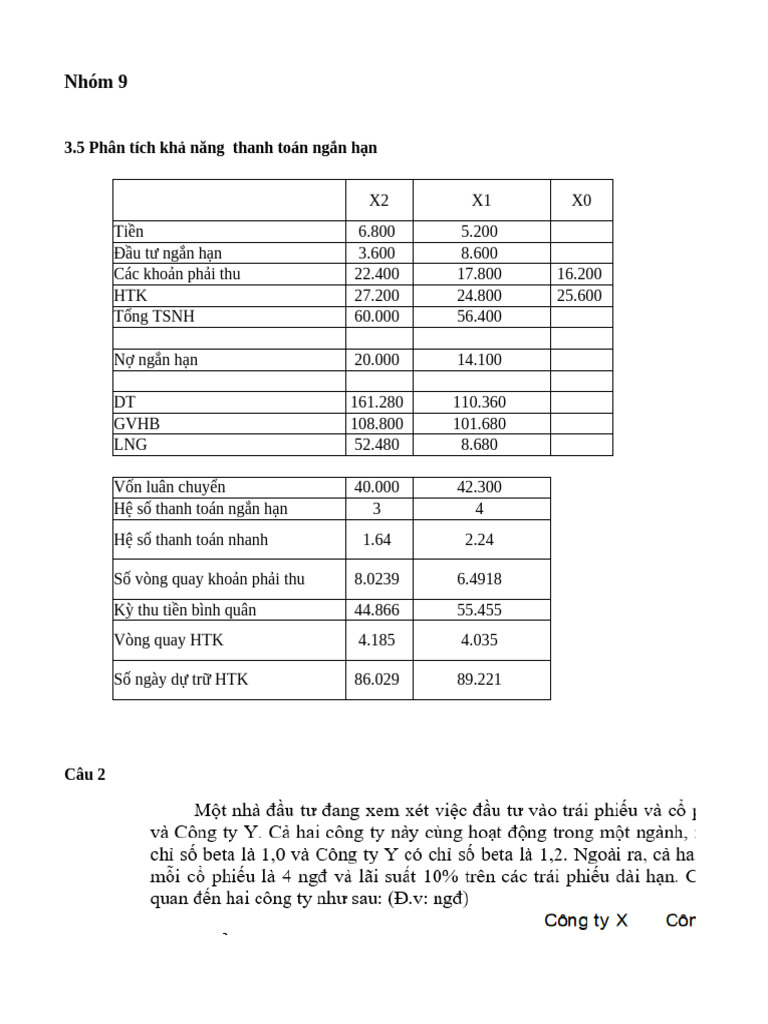 Nhóm 9 - PTBCTC | PDF