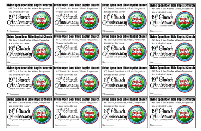 19th Church Anniv Stab | PDF