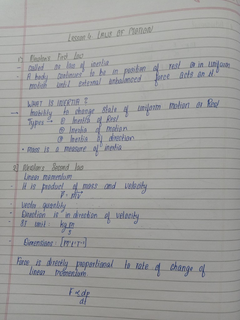 Laws of Motion Class 11 | PDF