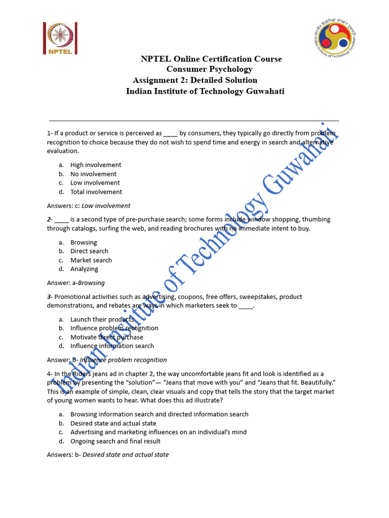 Assignment Solution 2 | PDF | Advertising | Consumer Behaviour