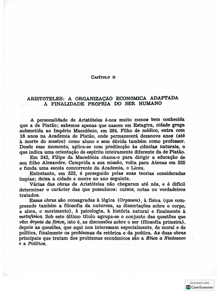 Cap 2 - Henri Denis - Aristóteles, Economics | PDF