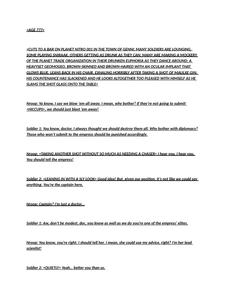 Bar Brawl and Battle Plans on Nitro 001 | PDF