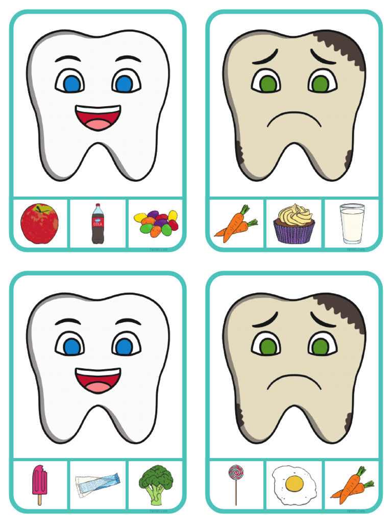 Healthy Teeth Clip Cards Us Ss 553 Ver 1 | PDF