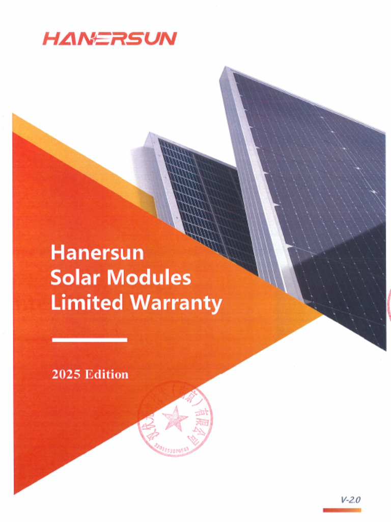 Hanersun Limited Warranty en 2025V2.0 Signed | PDF