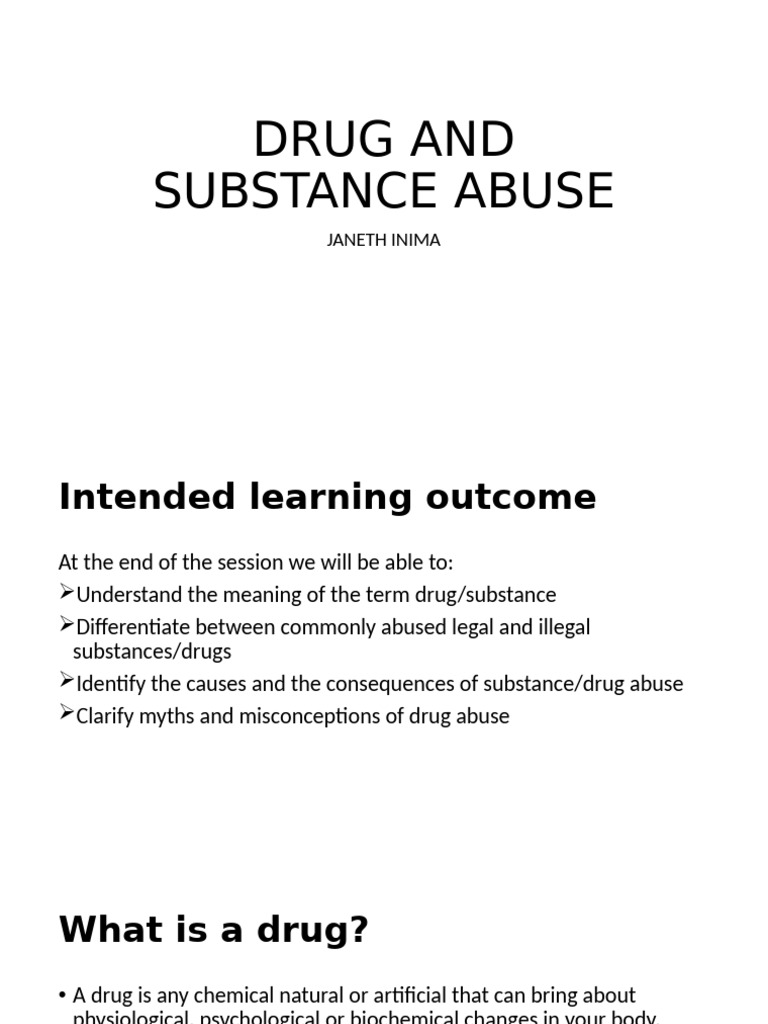 Drug and Substance Abuse 14th August 2025 | PDF | Substance Abuse | Drugs