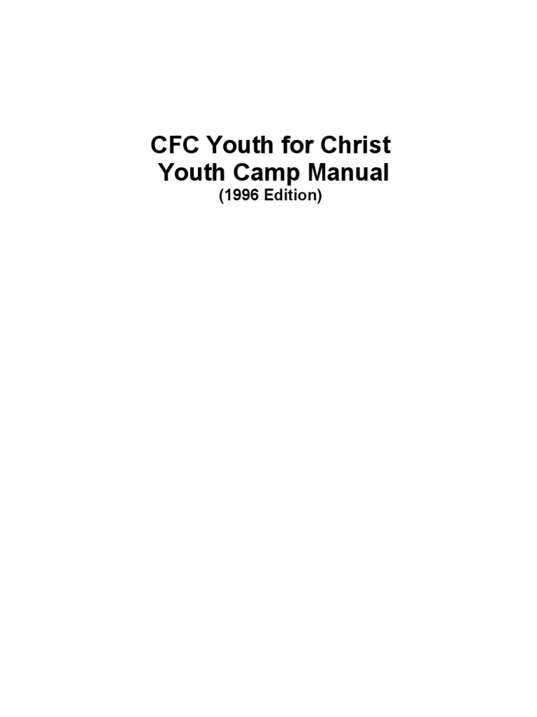 CFC Youth Camp Manual Overview | PDF