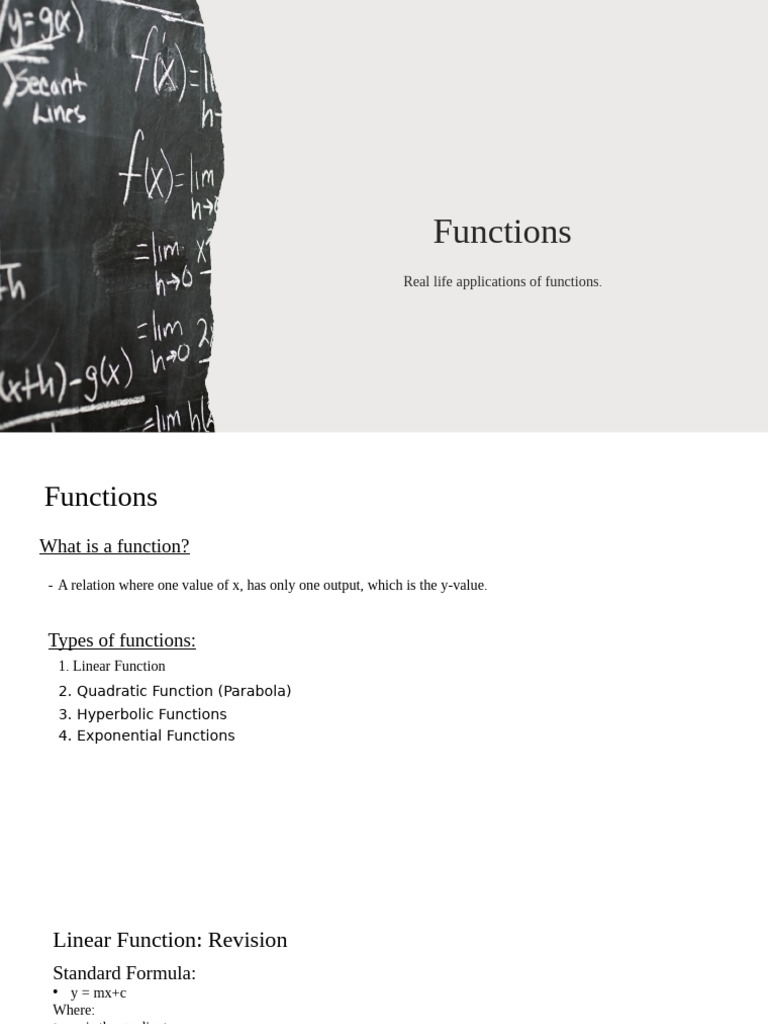 Real-Life Applications of Functions | PDF