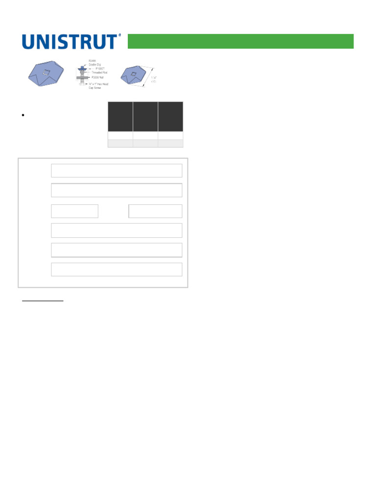 Unistrut P2485 Cut Sheet | PDF