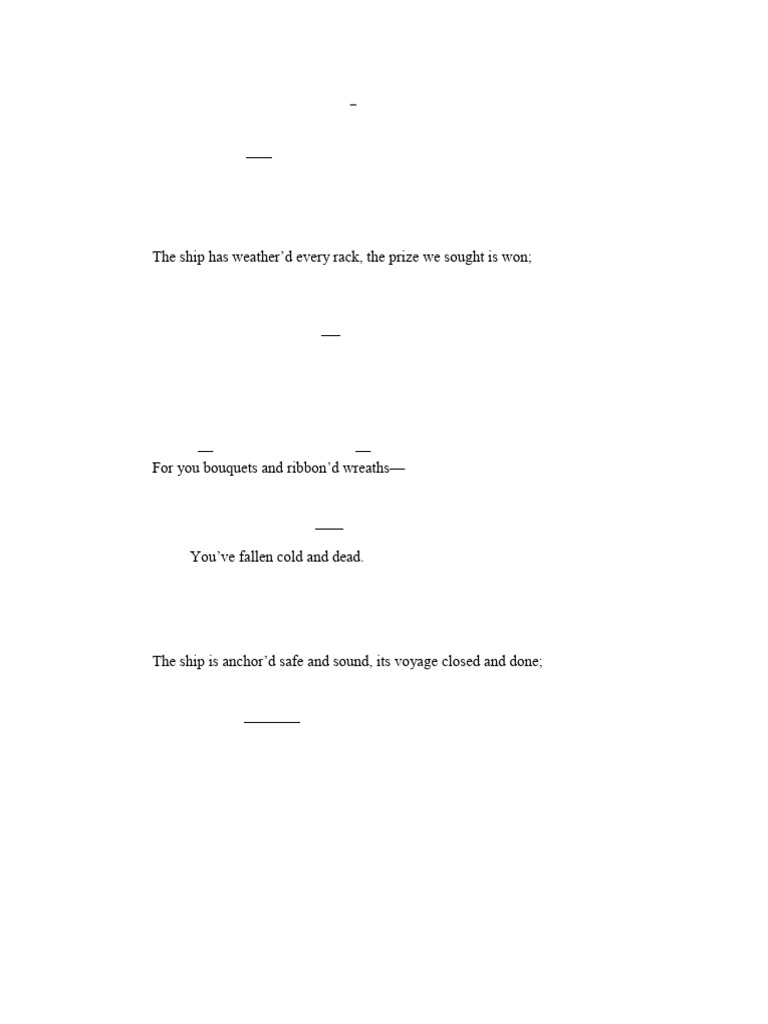 O Captain My Captain | PDF