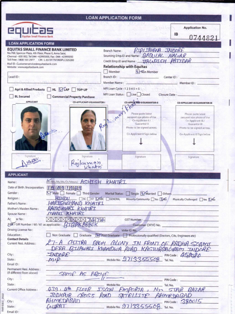 Application Form Ashish Tiwari | PDF