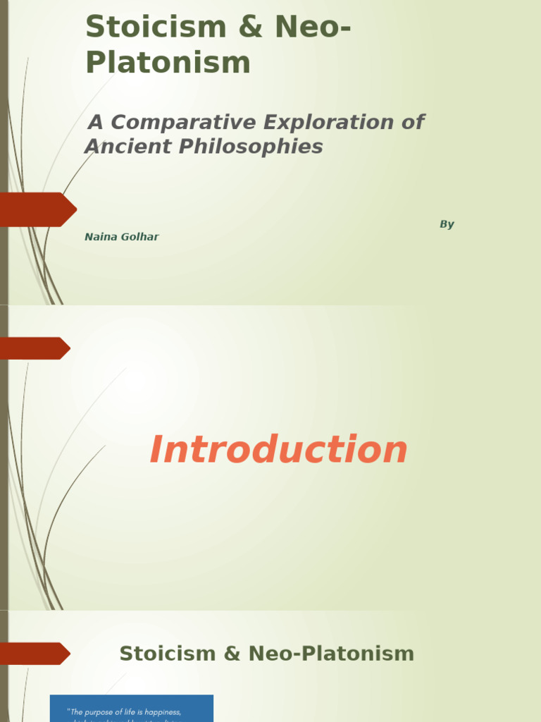 Stoicism & Neo-Platonism New | PDF