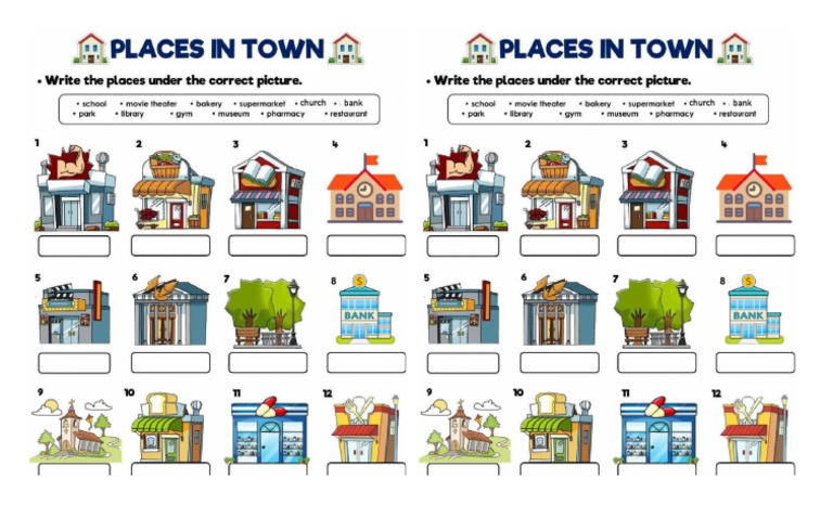 Places in Town | PDF