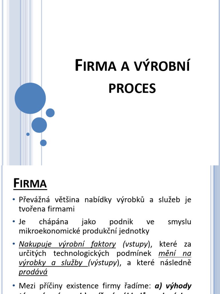 Teorie Firmy Produkt | PDF