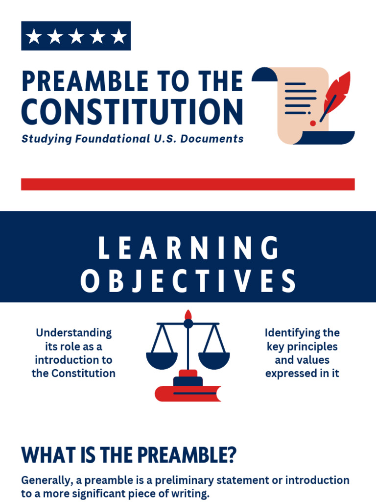 Understanding the U.S. Constitution's Preamble | PDF | Legal Documents ...