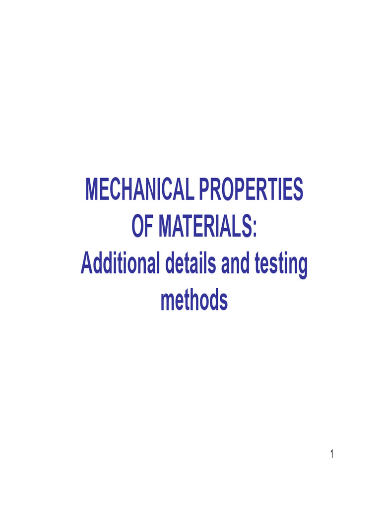 03 - Mechanical Prop Part 2 2025-2026 | PDF | Deformation (Engineering ...