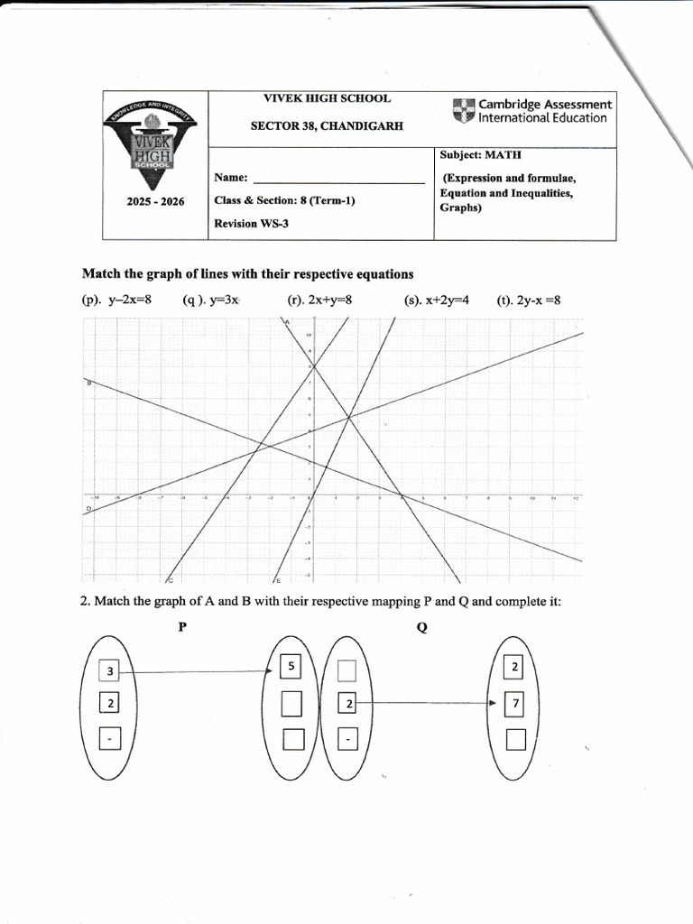 Maths Revision Worksheet 3 | PDF