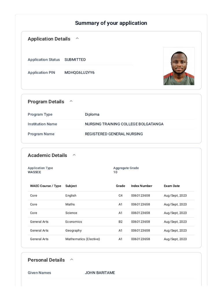 HTI Portal Application Summary | PDF
