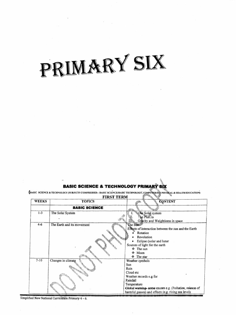 Primary Six | PDF