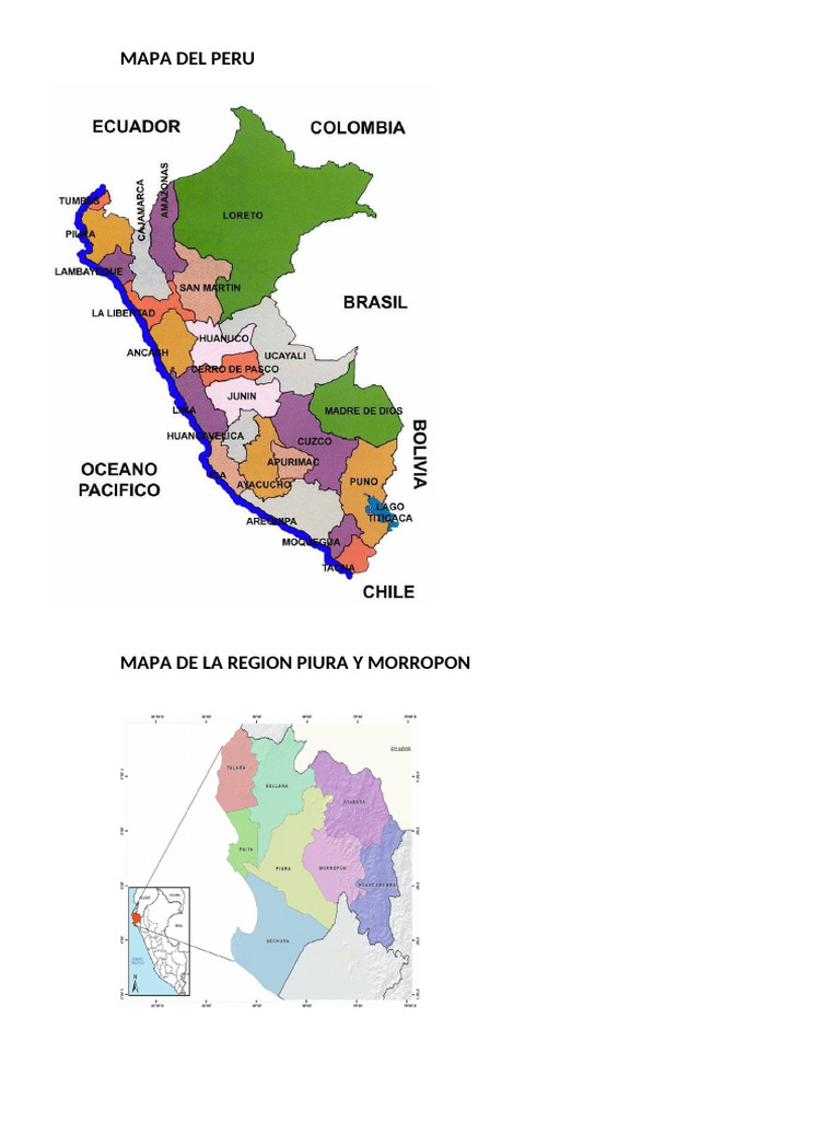 Mapa Del Peru y Piura | PDF