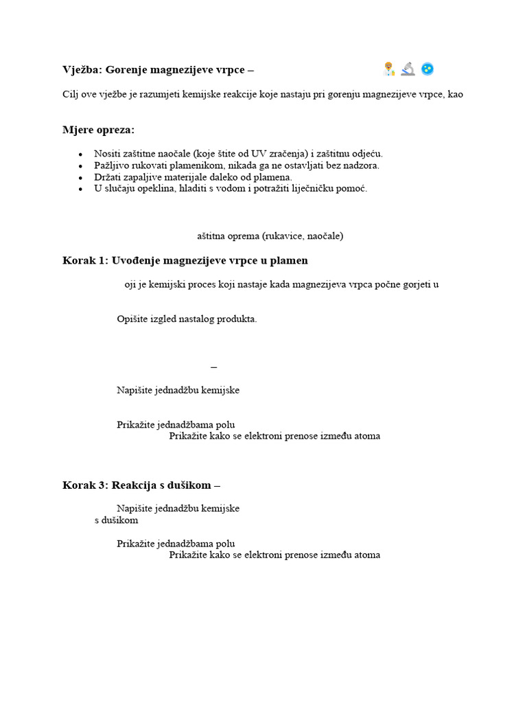 Gorenje Magnezija - Nastajanje Ionske Veze | PDF