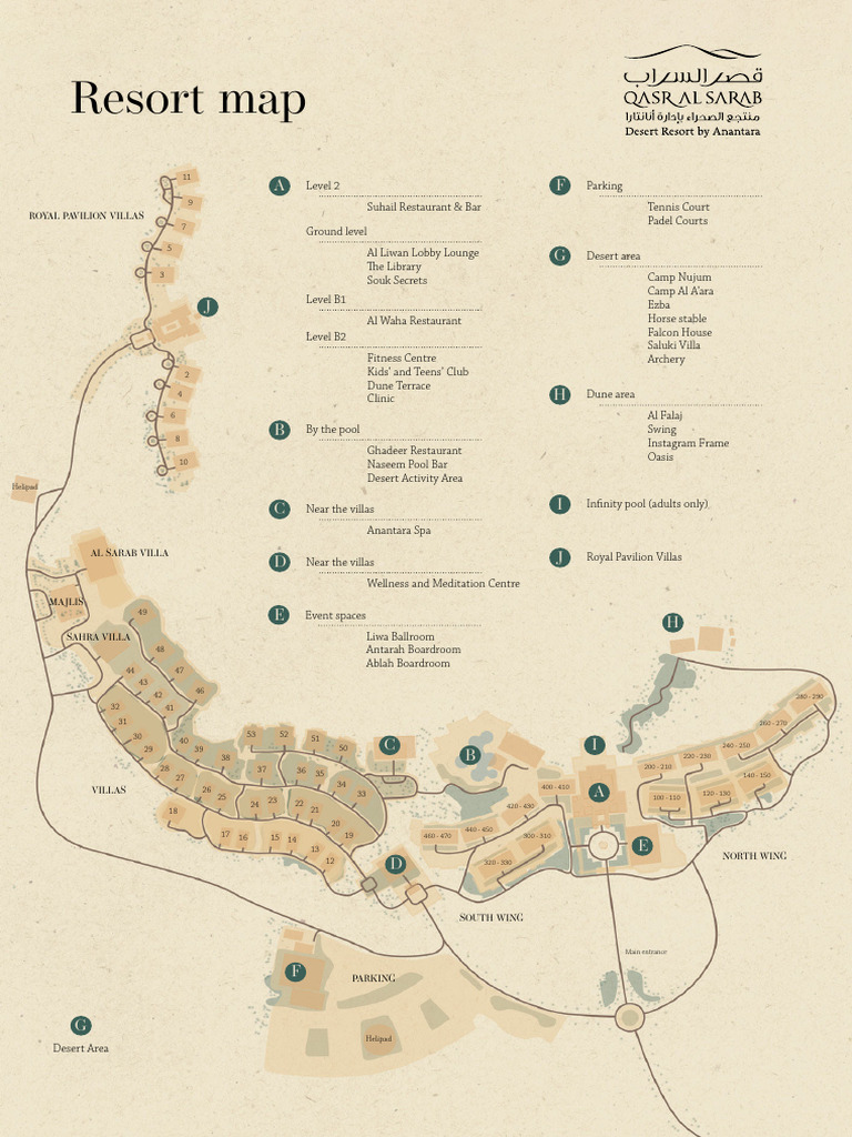 Qasr Al Sarab Resort Map | PDF
