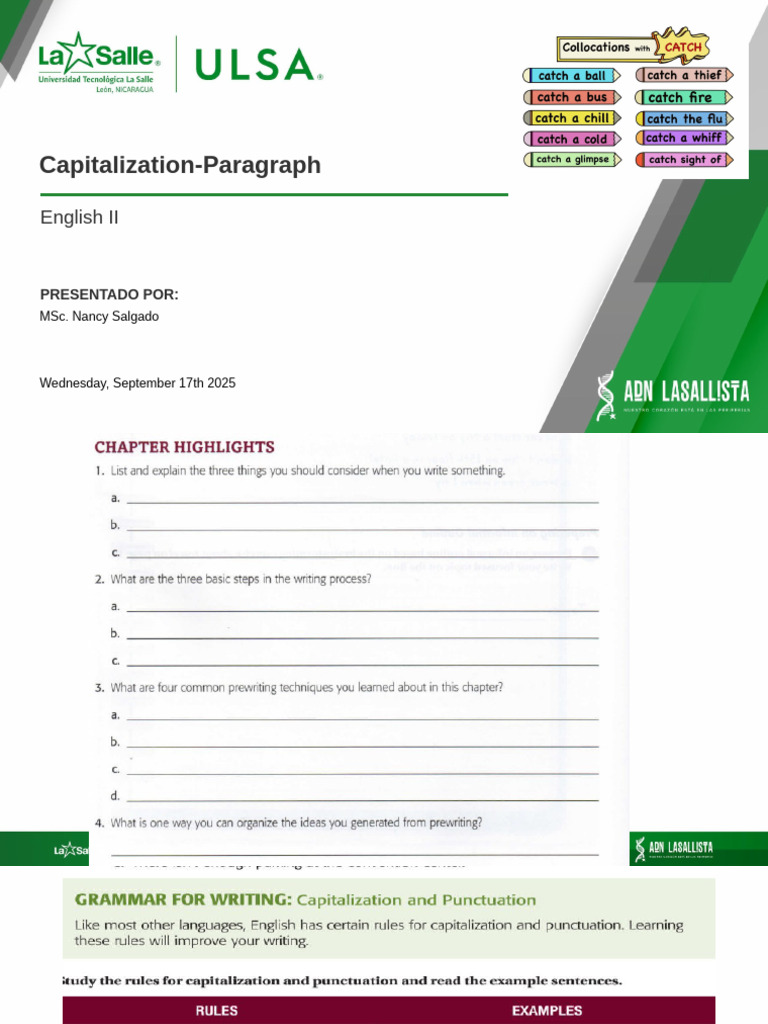 Unit I - Capitalization, Formatting A Paragraph-ULSA 2025 | PDF