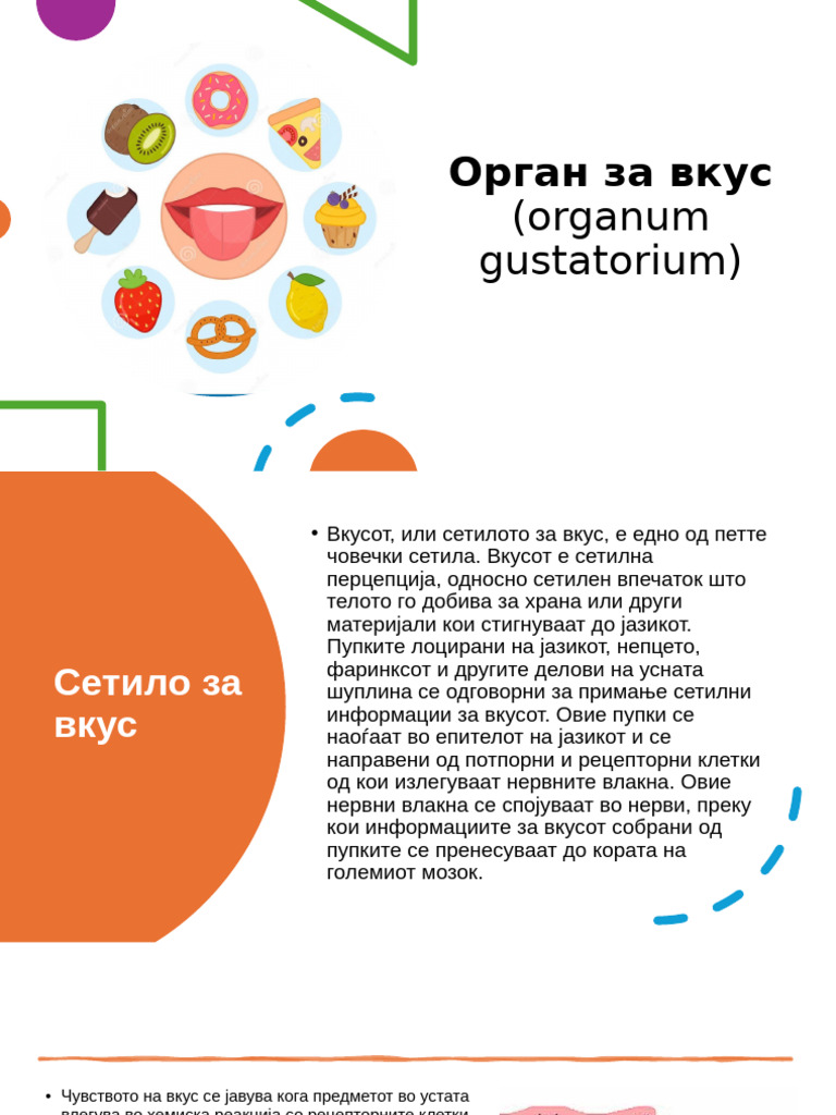 Орган за вкус | PDF