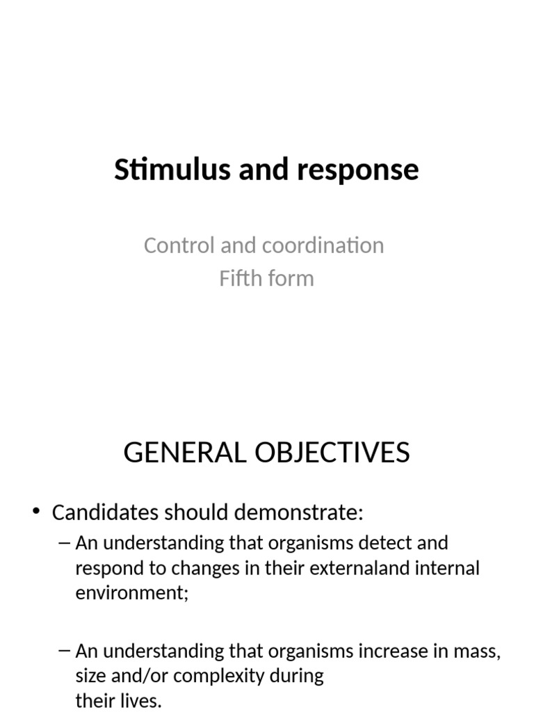 Stimulus and Response | PDF | Stimulus (Physiology) | Glucose