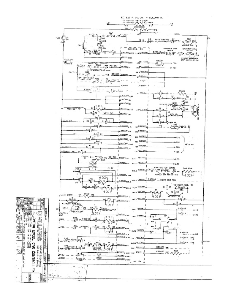 Diagrama Comando Atlas Excel EXBB e EXBD CA 2V (EC1822-1765-1830) | PDF