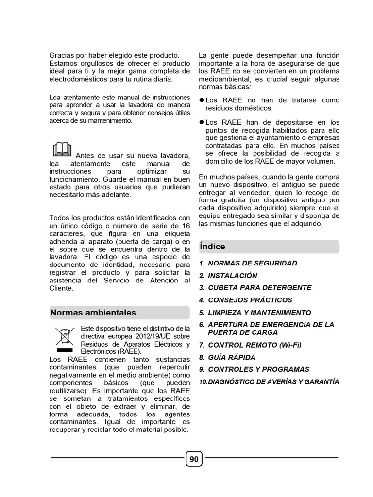 Instruccions Rentadora Hoover | PDF | Lavadora | Detergente