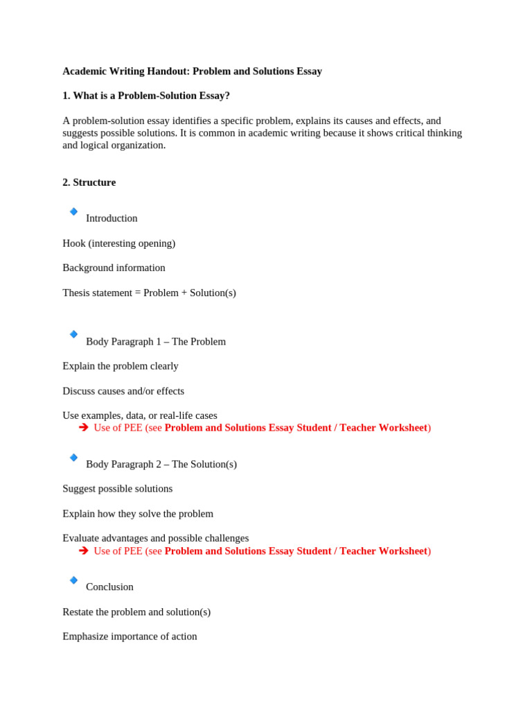 Academic Writing Handout | PDF