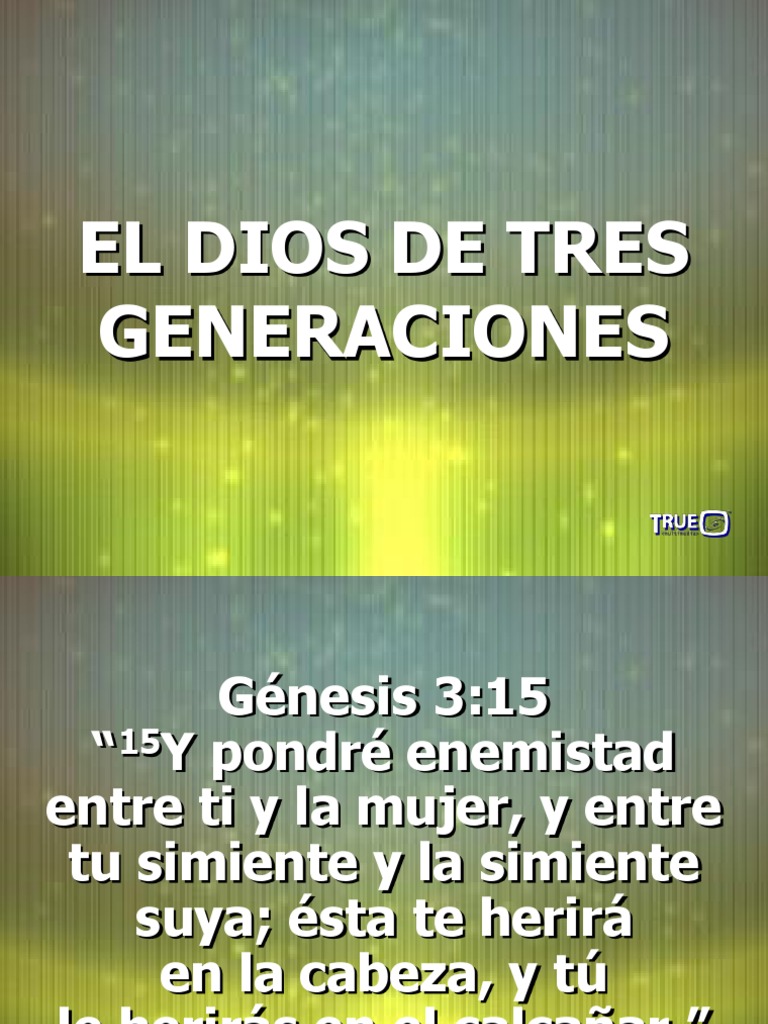 05 El Dios De Tres Generaciones Pdf Abrahán Jacob