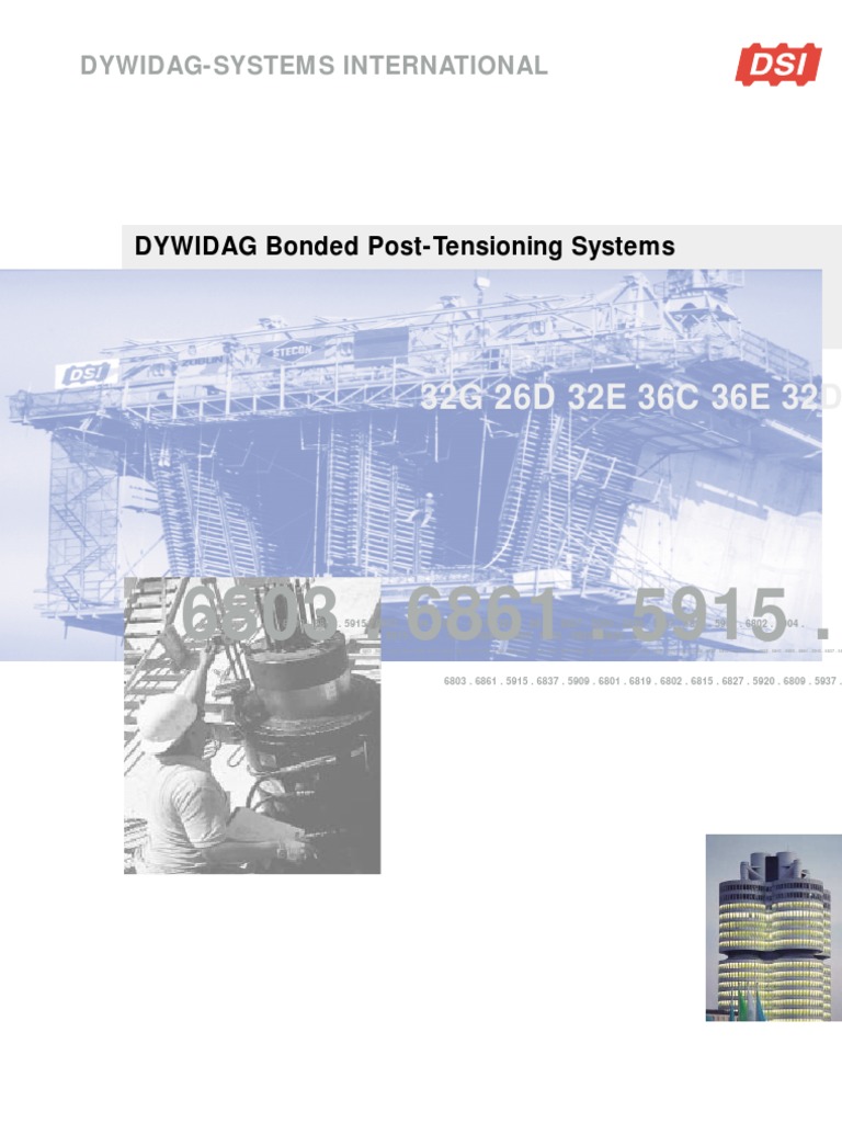 Dywidag DSI Bonded PT System | PDF | Prestressed Concrete | Building ...