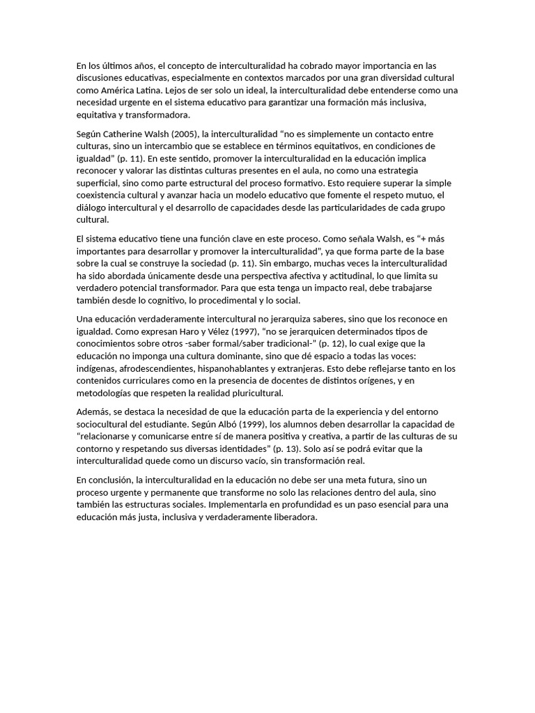 Ensayo de Cye | PDF | Interculturalidad | Enseñando