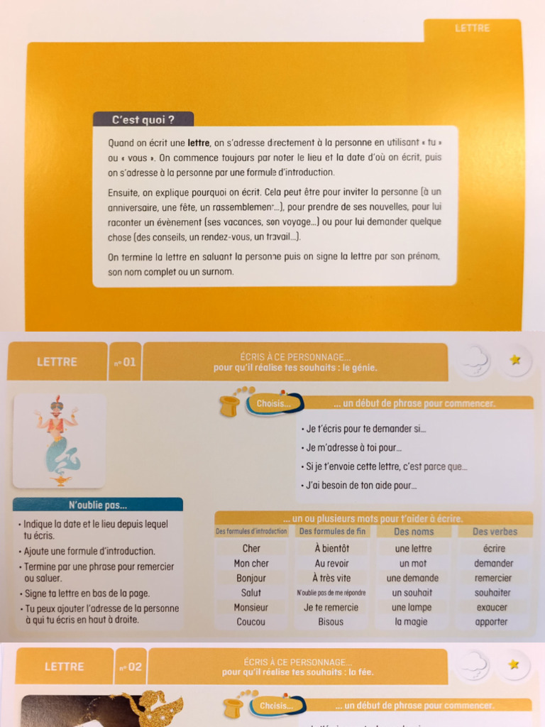 Guide pour écrire des lettres créatives | PDF | Phrase | Verbe