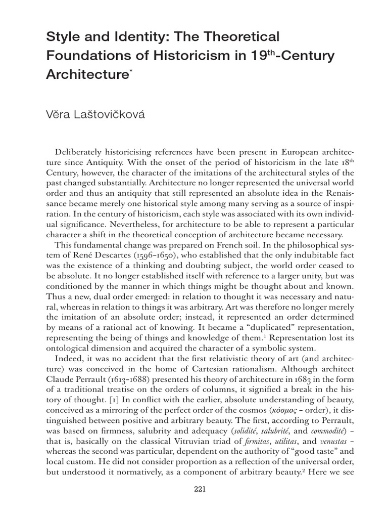 Historicism in 19th-Century Architecture | PDF | Beauty | Theory