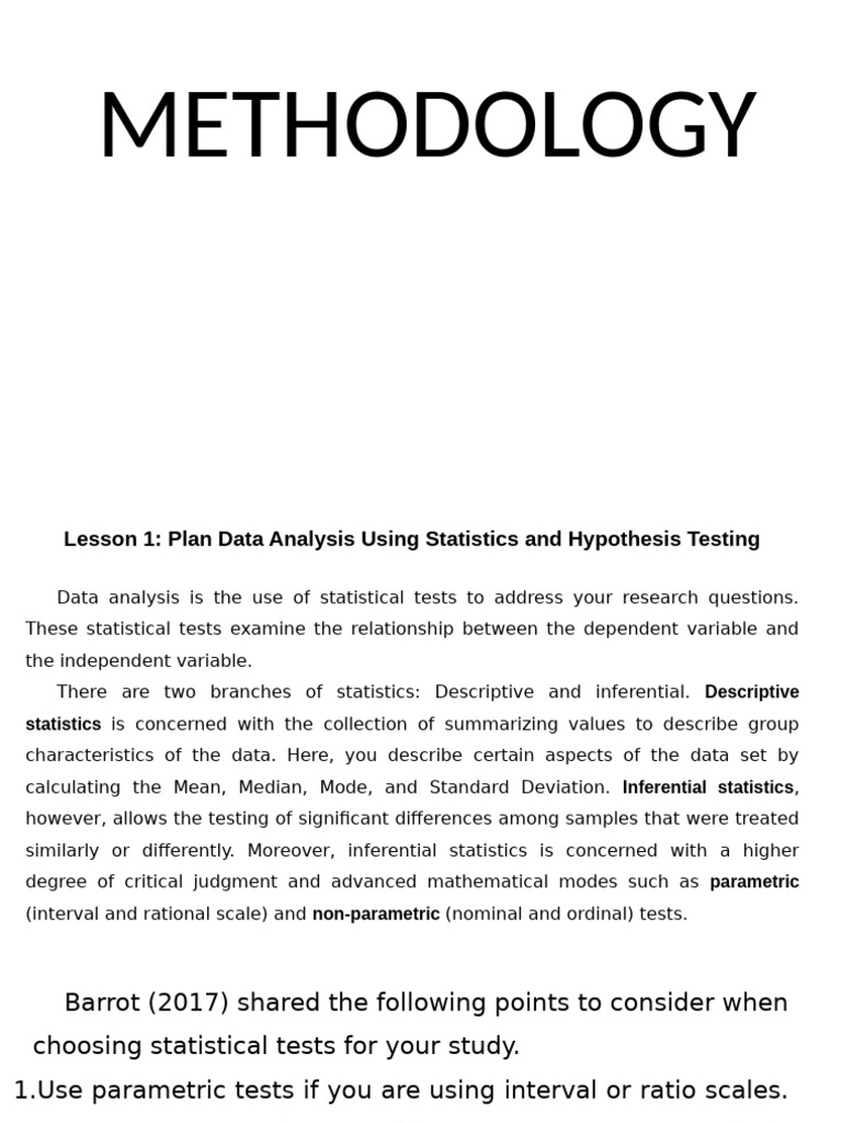 Methodology Quarter 2 Module 1 1st Semester | PDF | Statistics | Level ...