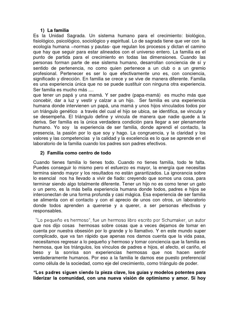 La Familia Segun Manuel Barroso | PDF | Familia | Vida