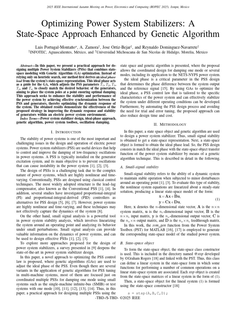IEEE Conference Template | PDF | Metaheuristic | Genetic Algorithm