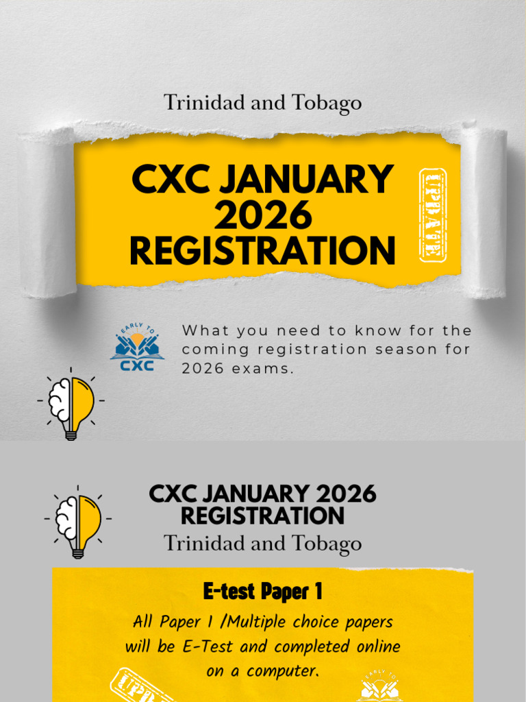 CXC January 2026 Registration | PDF
