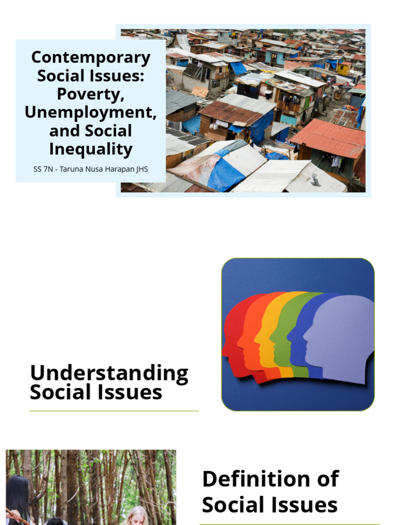 SS 7N - Contemporary Social Issues Poverty, Unemployment, and Social ...